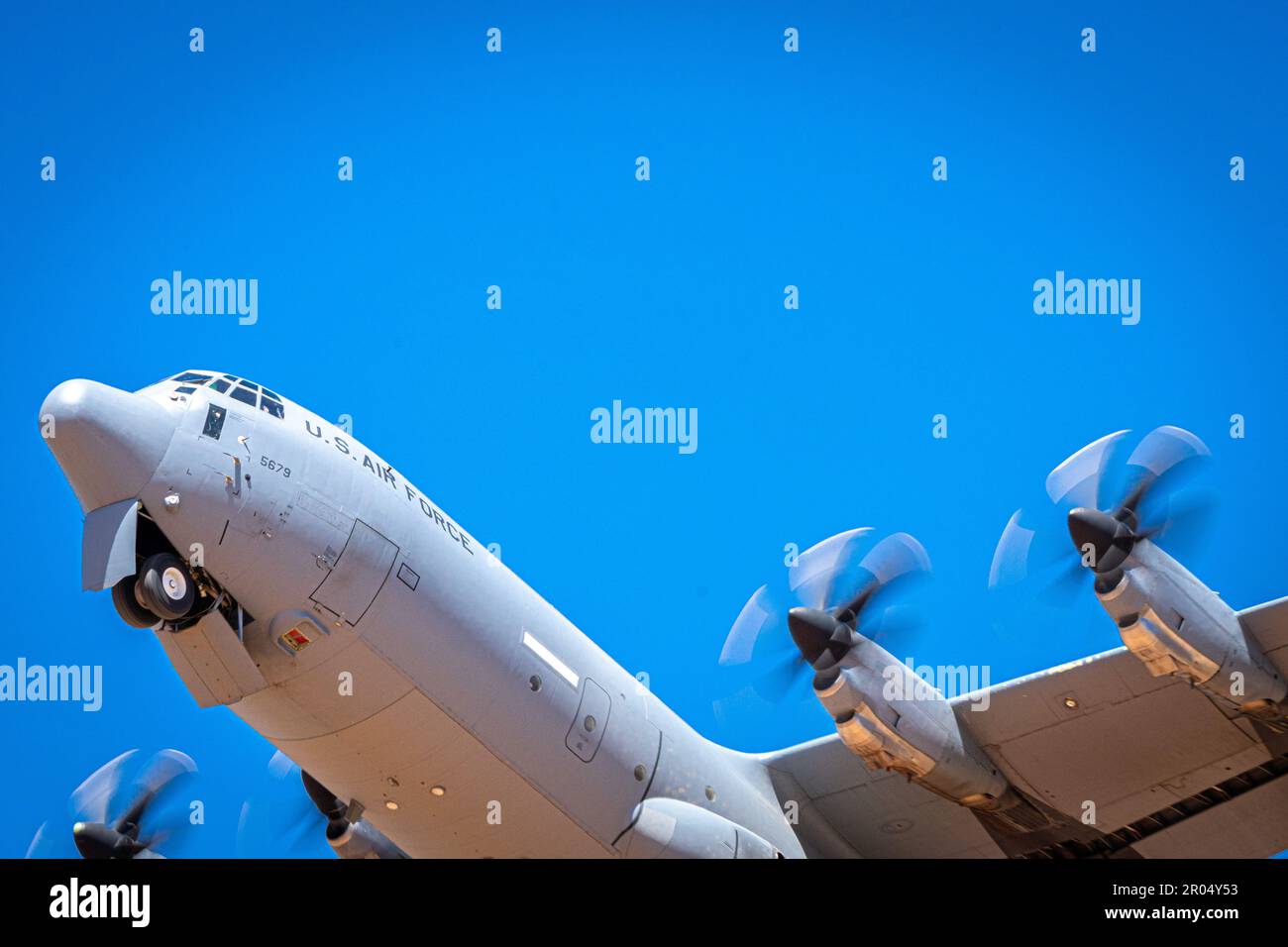 A U.S. Air Force C-130J Hercules aircraft assigned to the 61st Airlift ...