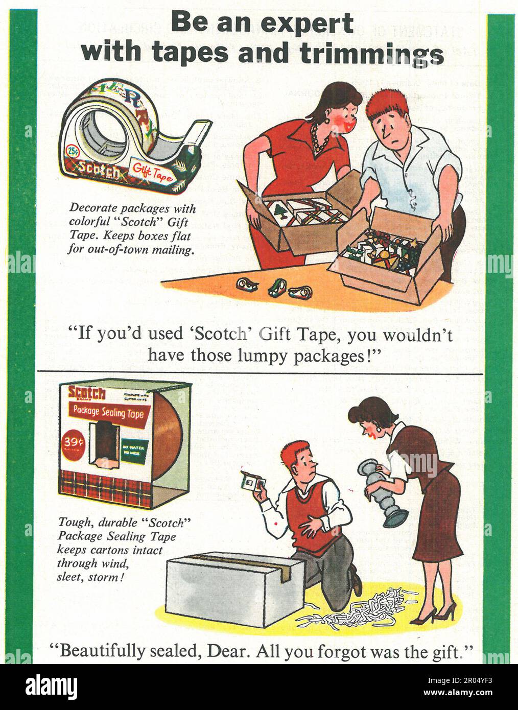 Scotch by 3M advert in a Journal magazine, December 1965 Stock Photo ...