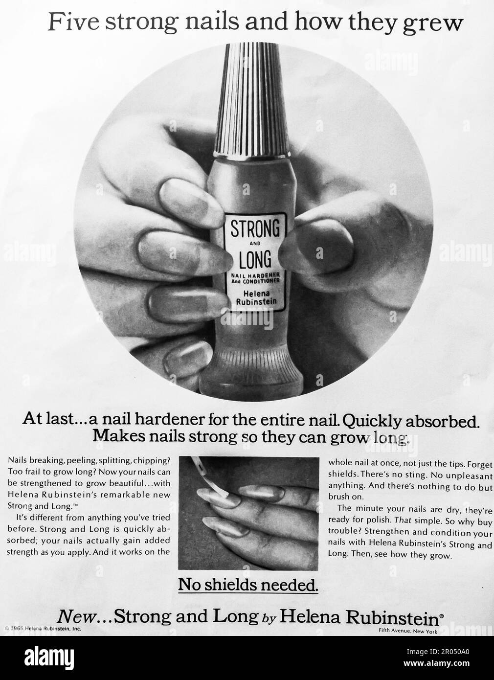 Helena Rubinstein 'Strong and Long' Nail Polish, nail hardener advert ...