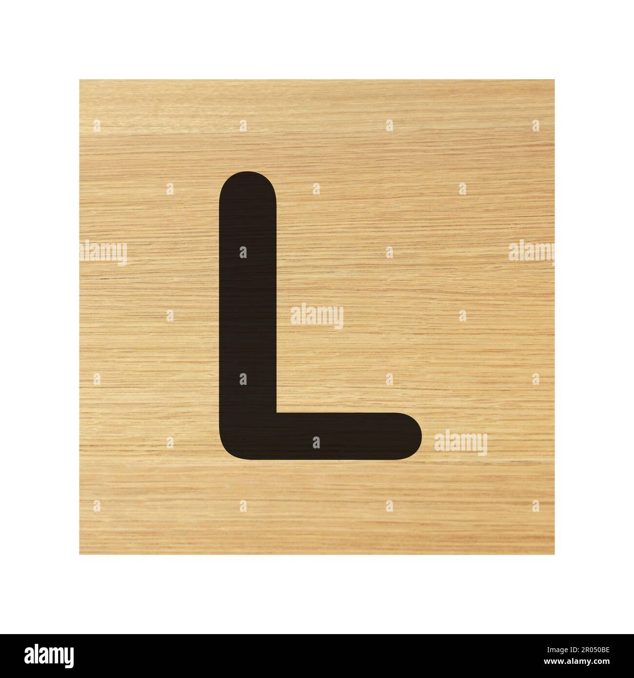 capital L wood block on white with clipping path Stock Photo - Alamy