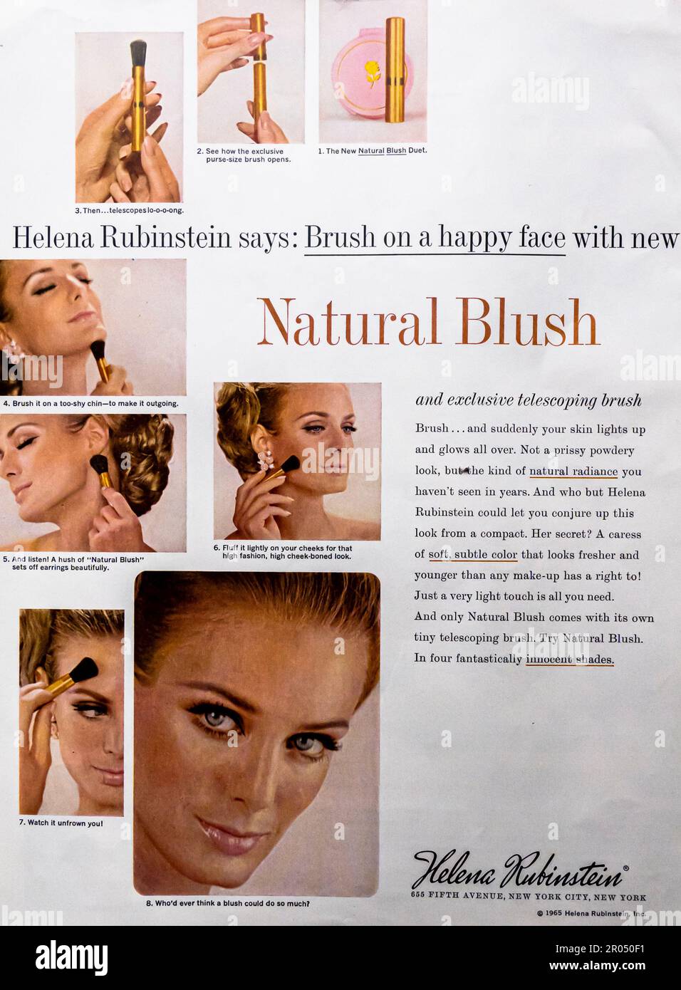Helena Rubinstein Skincare advert in a Journal magazine, 1965 Stock ...