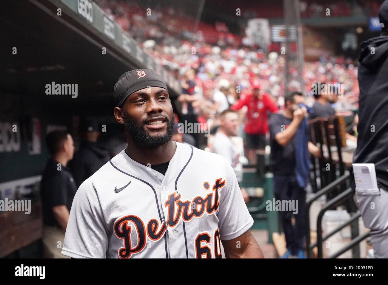 St. Louis, USA. 06th May, 2023. Detroit Tigers Akil Baddoo walks in his ...