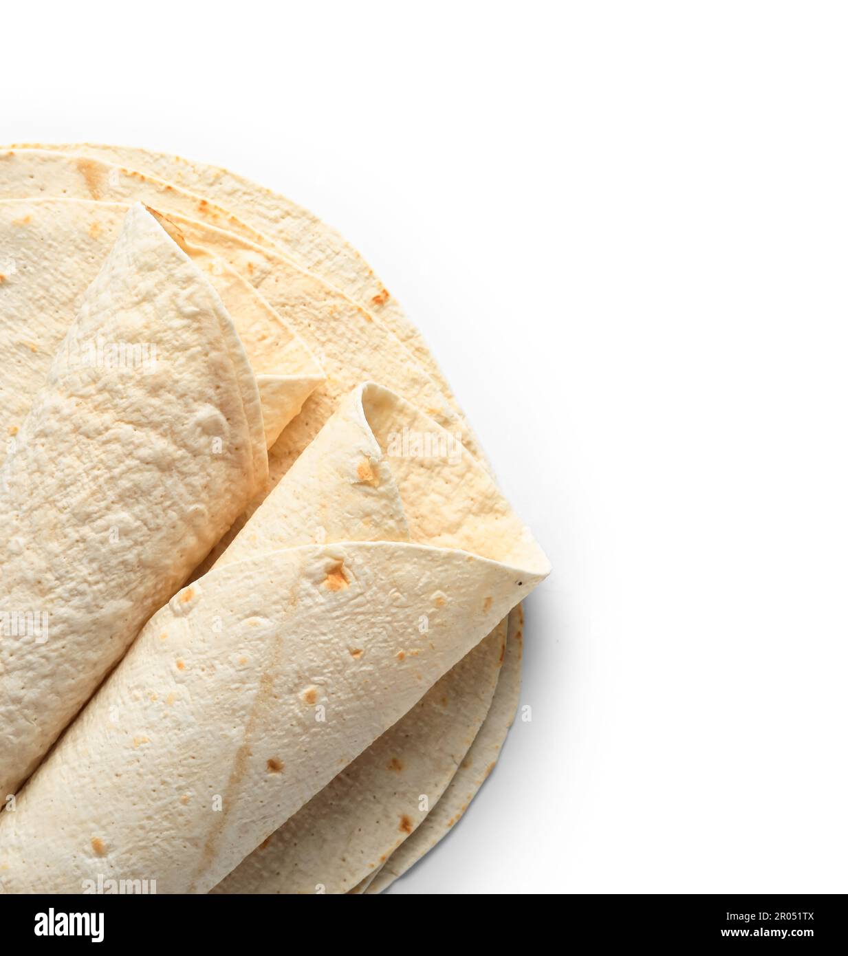 Thin lavash on white background Stock Photo - Alamy