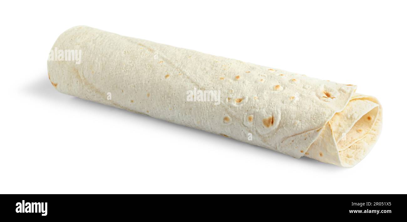 Thin lavash on white background Stock Photo - Alamy