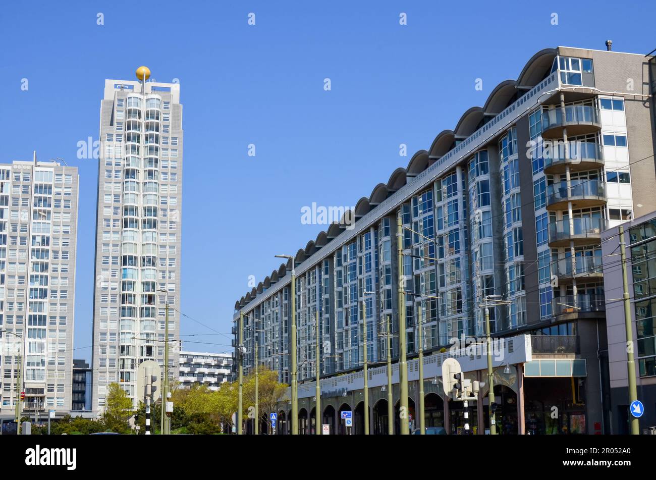 Beautiful modern buildings in city street. Urban architecture Stock ...