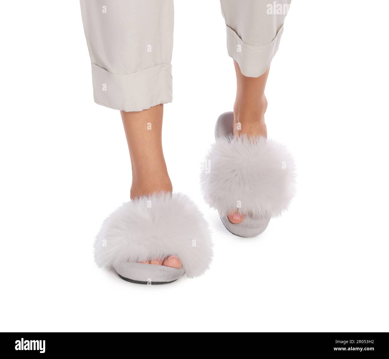 Girl in slippers Cut Out Stock Images & Pictures - Alamy