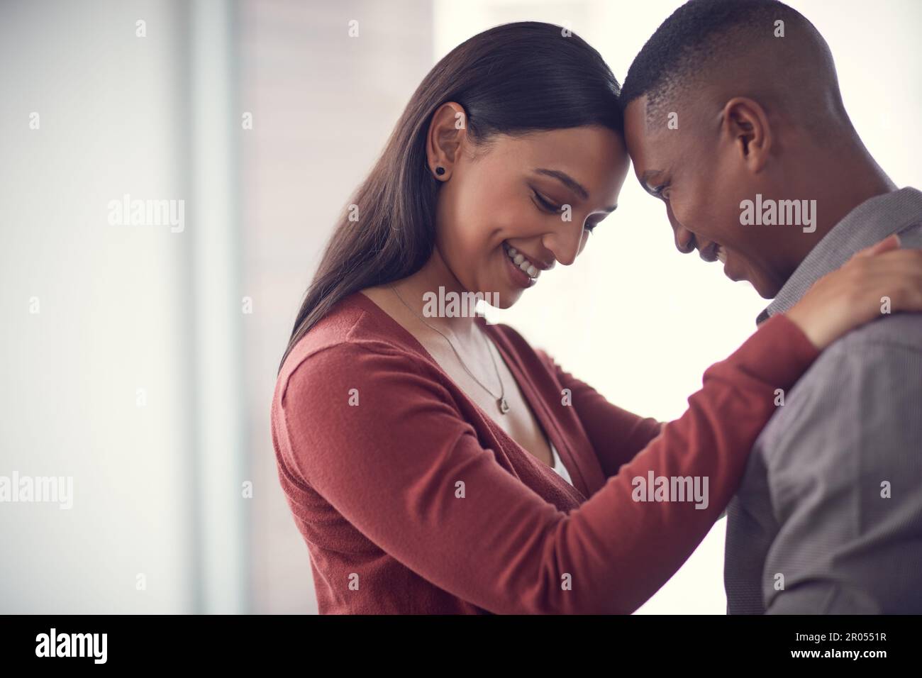 Diverse couple sharing moment hi-res stock photography and images - Alamy