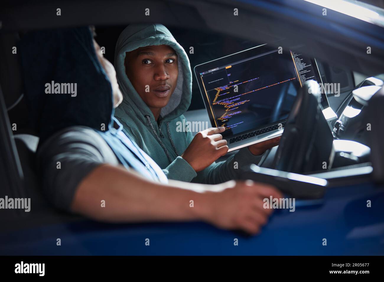 Diverse people inside a car hi-res stock photography and images - Alamy