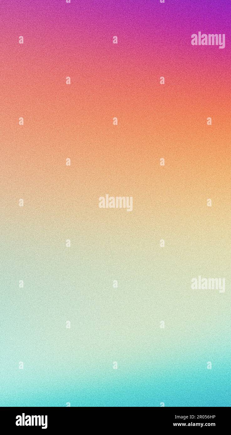 Abstract orange teal green pink blurred grainy gradient background ...