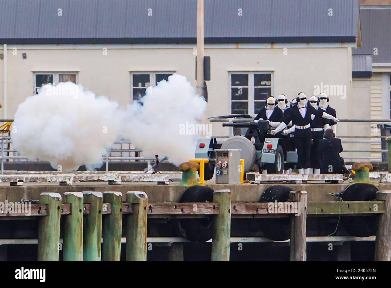 Auckland, New Zealand, 07 May, 2023. The Royal New Zealand Navy marks ...
