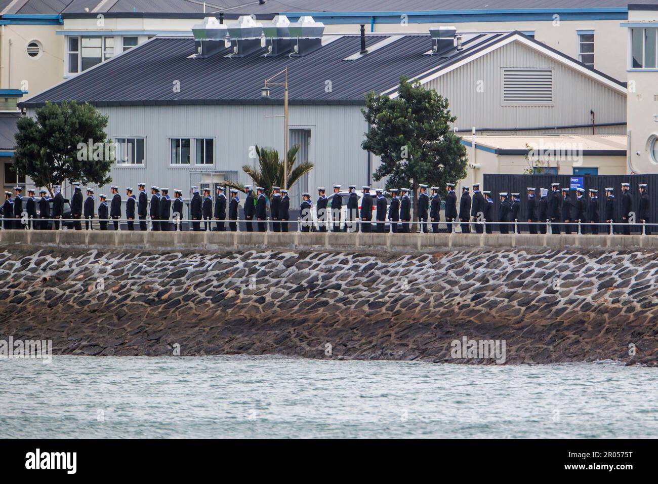 Auckland, New Zealand, 07 May, 2023. Sailors on parade as the Royal New ...
