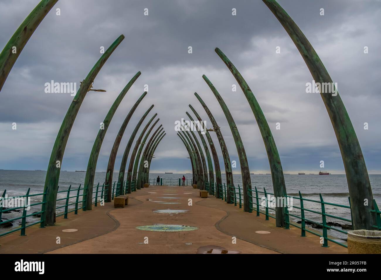 Umhlanga whalebone pier seascape in Umhlanga rocks Durban north Stock ...