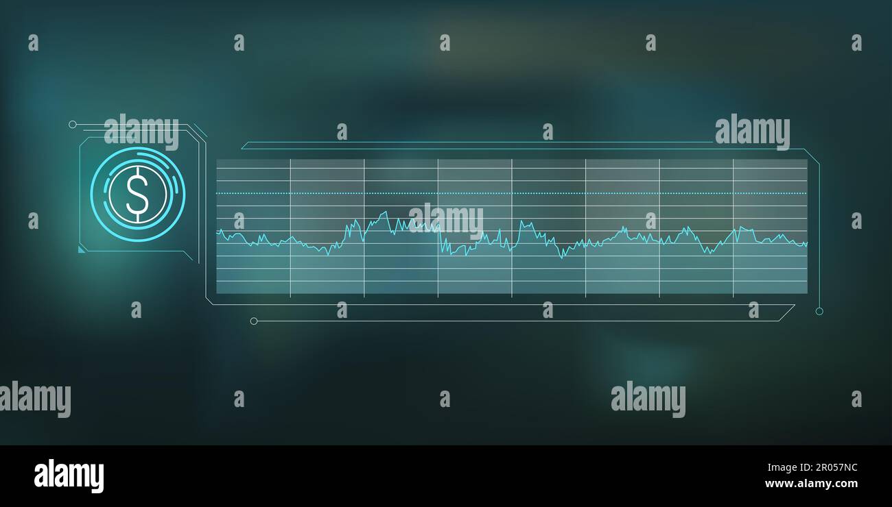 Abstract infographic on the stability of the dollar price Stock Photo ...