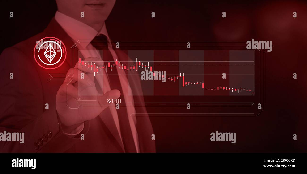 Abstract simple infographic about Ethereum price fall Stock Photo - Alamy