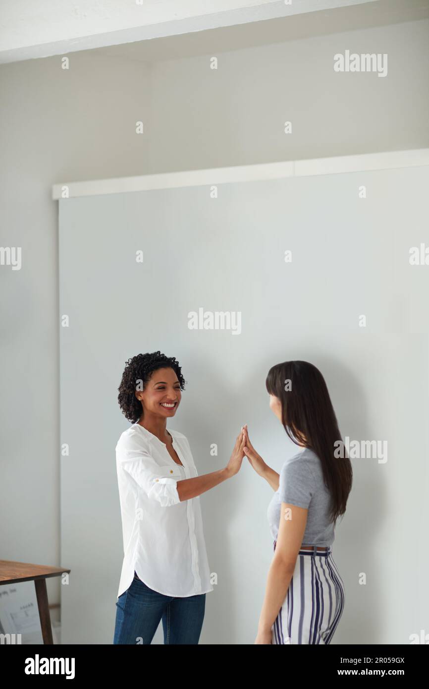 I couldnt have done it without your help. two young businesswomen ...