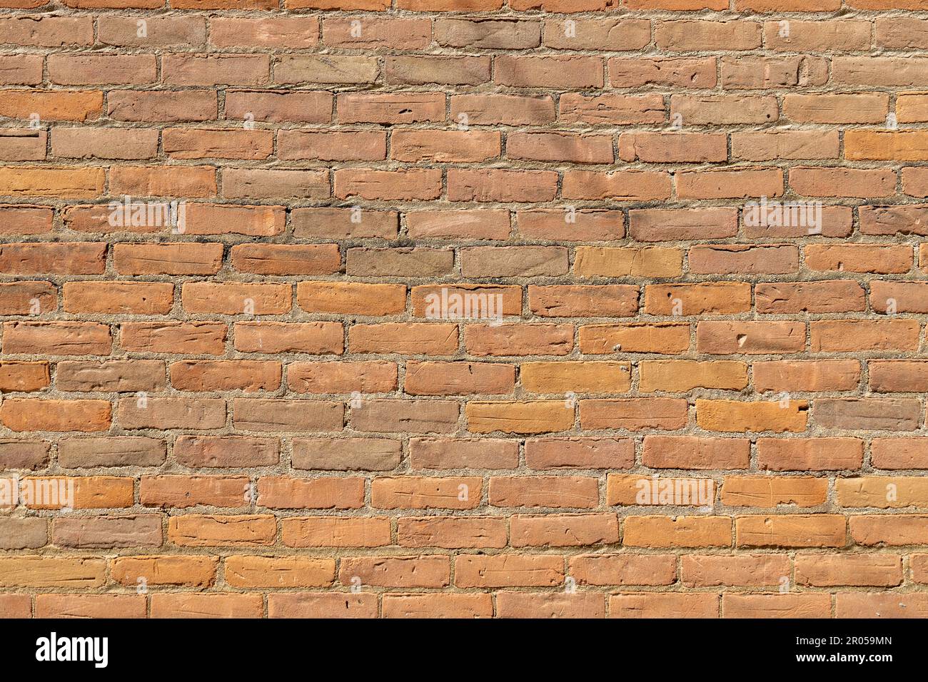 Abstract texture background of a vintage orange brick wall with ...