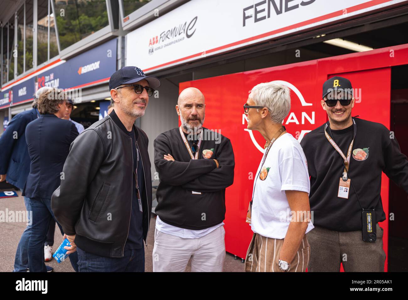 Gad Elmaleh, Stephanie et Raoul FENESTRAZ during the 2023 Monaco ePrix ...