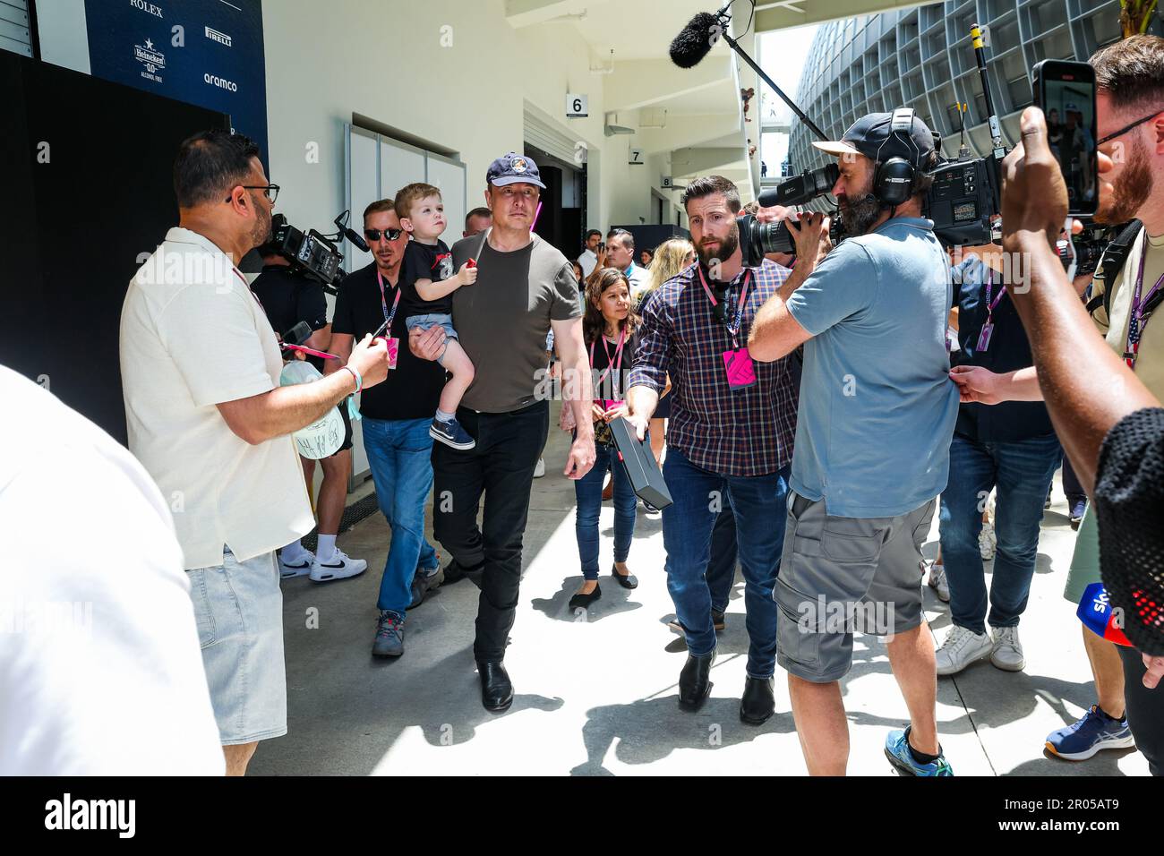 MUSK Elon, founder & CEO of SpaceX & Tesla, in the Red Bull Racing ...