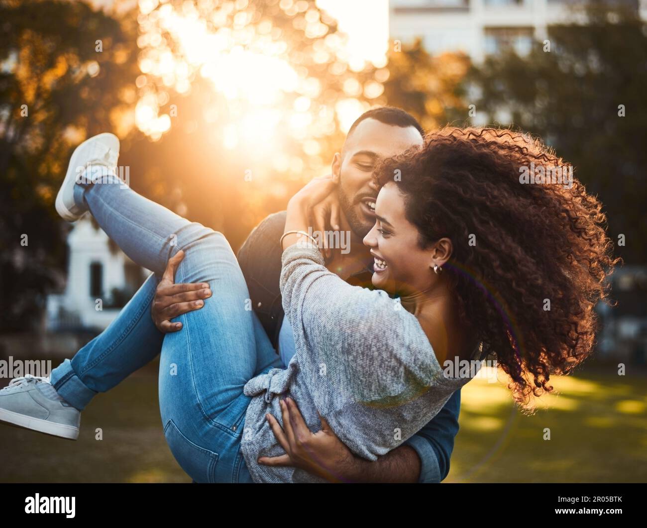 Turn little moments into romantic ones. a young couple having fun ...