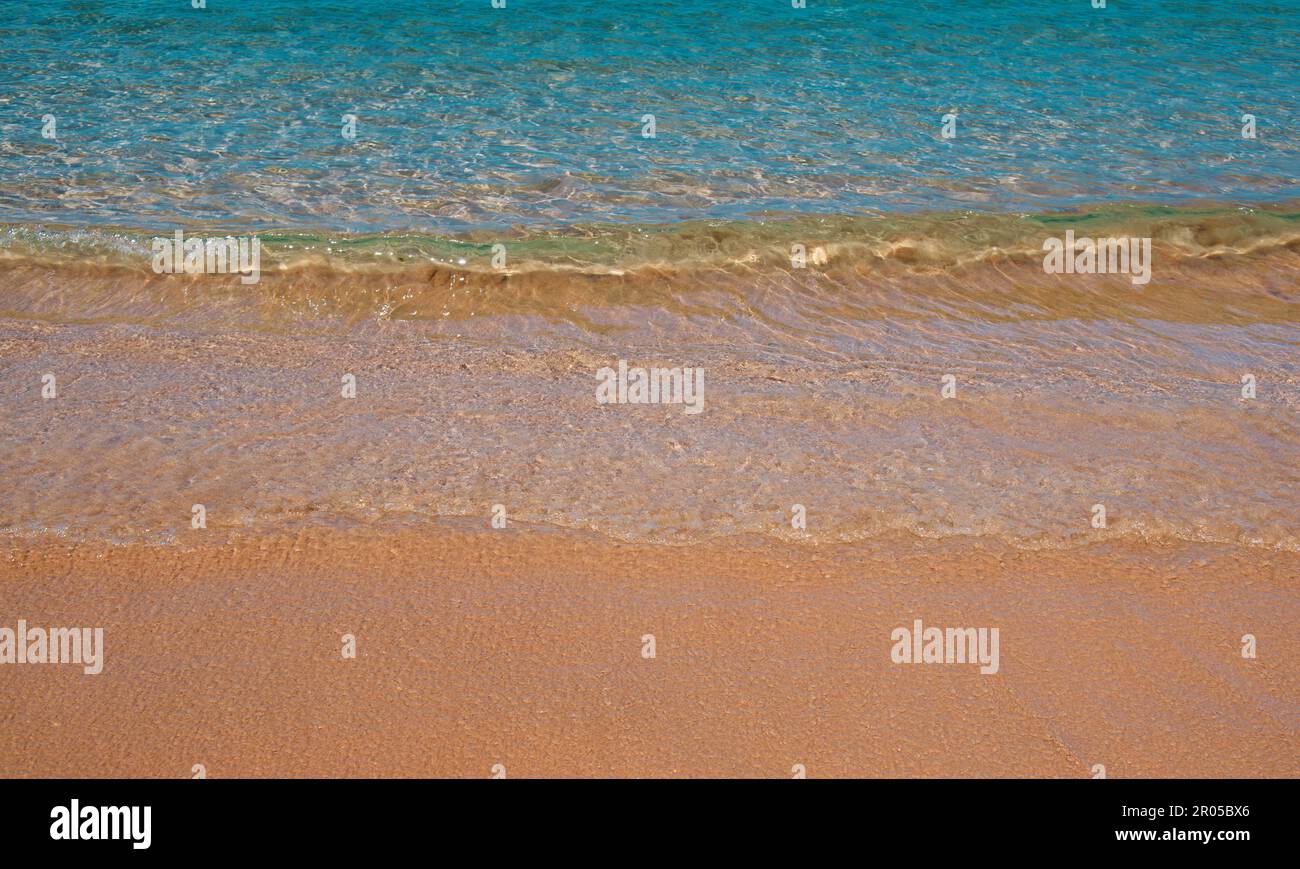 Sea background, nature of tropical summer beach with rays of sun light ...