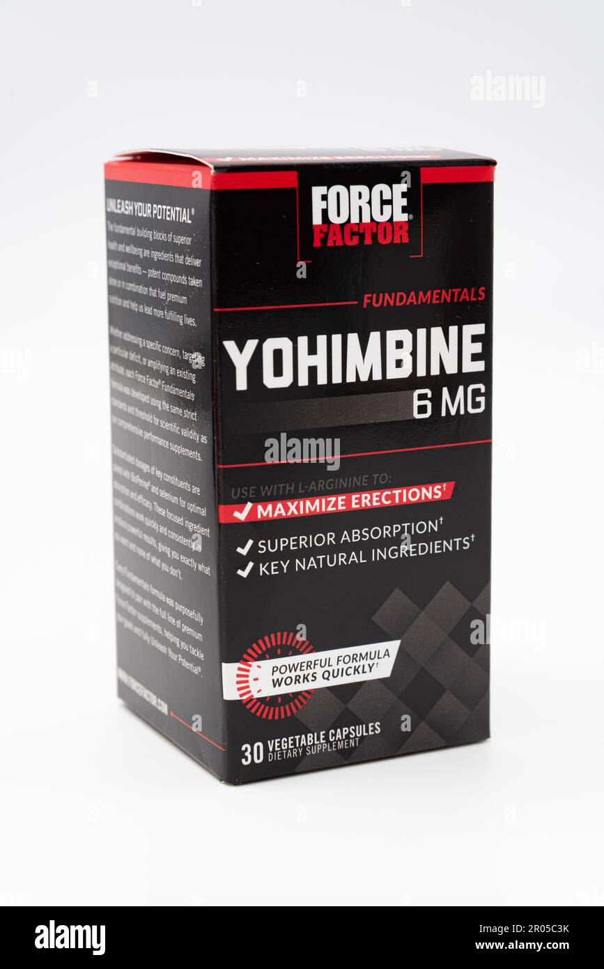 Fuji, Shizuoka, Japan - March 21, 2023: Yohimbine Force Factor 6 mg 30 ...