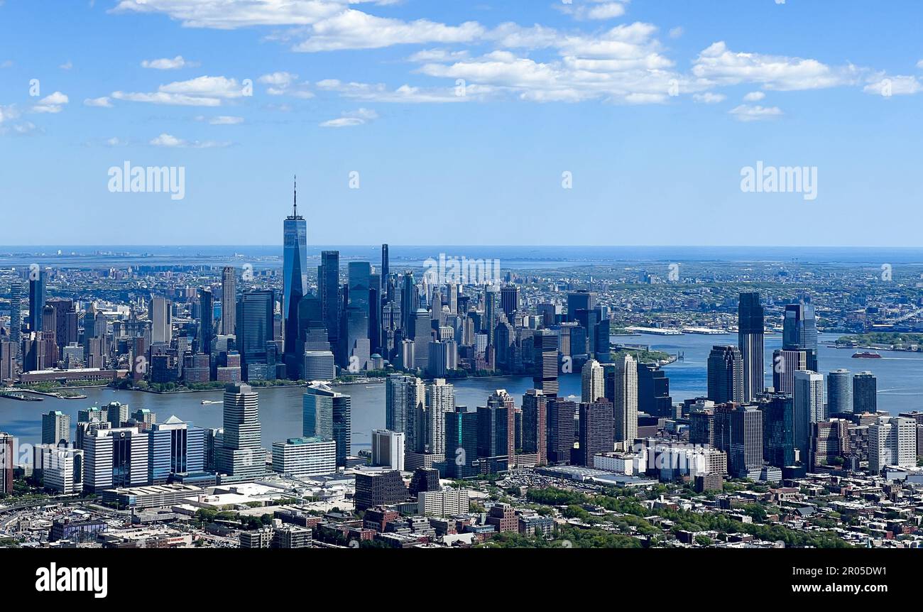 Aerial view of the Freedom Tower in New York City on May 6, 2023 Stock ...