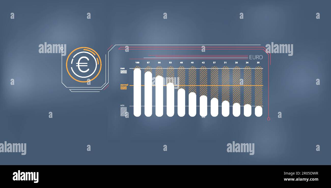 Clear and concise infographics of euro price fall Stock Vector Image ...
