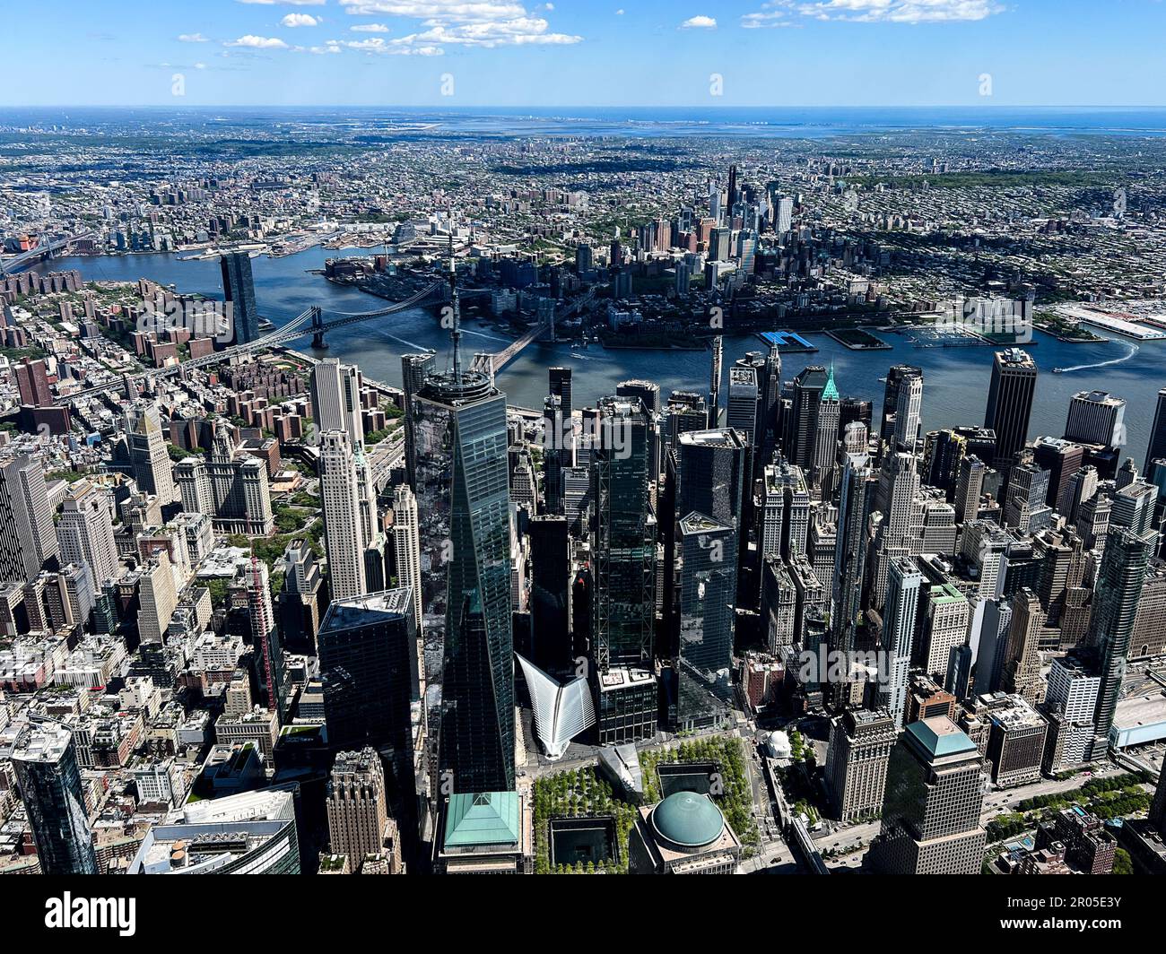 Aerial view of the Freedom Tower in New York City on May 6, 2023 Stock ...
