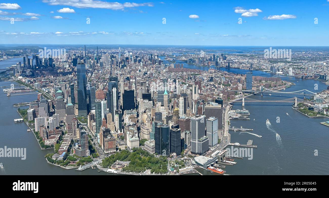 Aerial view of the Freedom Tower in New York City on May 6, 2023 Stock ...