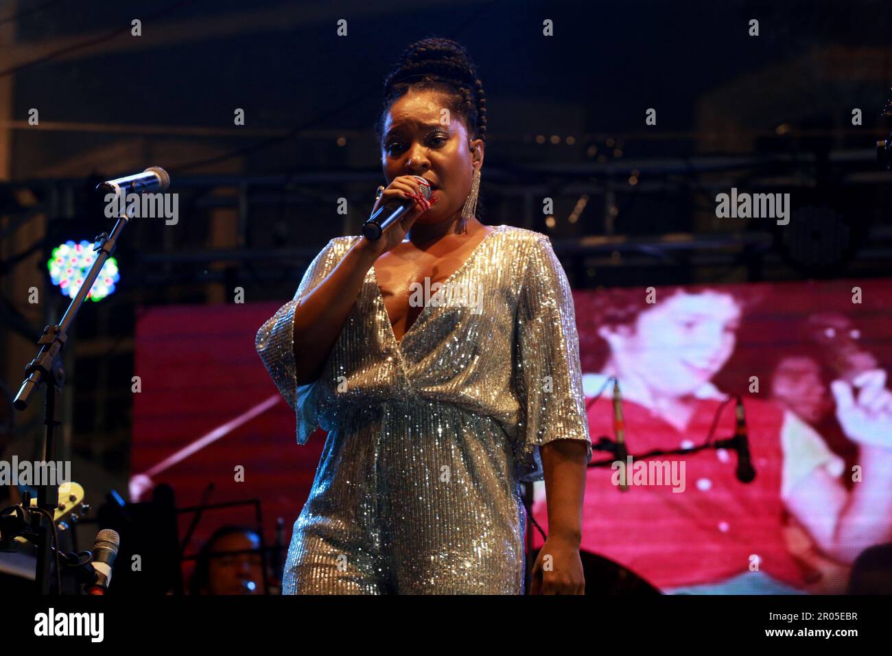 salvador, bahia, brazil - february 22, 2023: singer Larissa Luz, seen ...