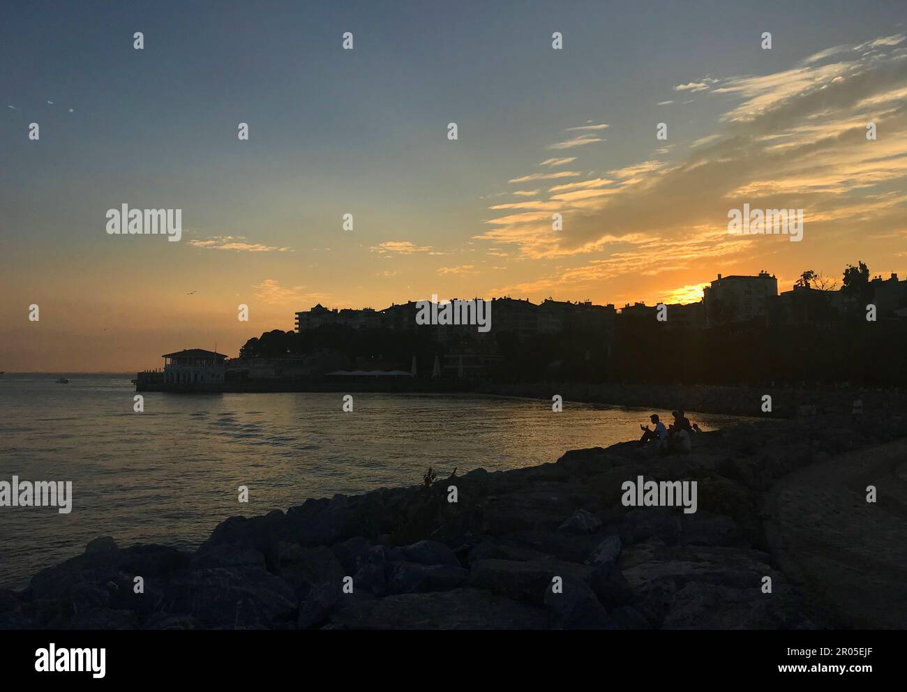 Sunset at Caddebostan Seaside in Istanbul, Turkey Stock Photo - Alamy