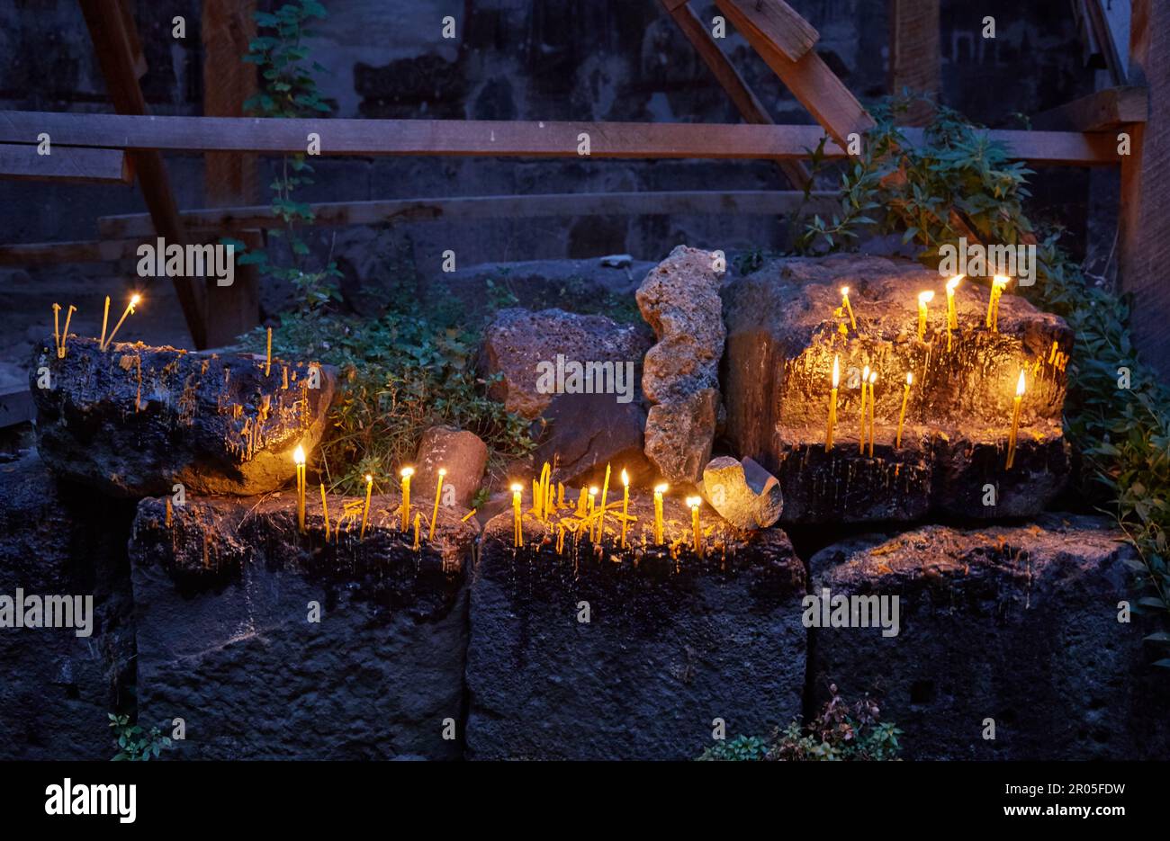 The Rustic Kobayr Monastery in Alaverdi, Armenia at Dusk Stock Photo ...