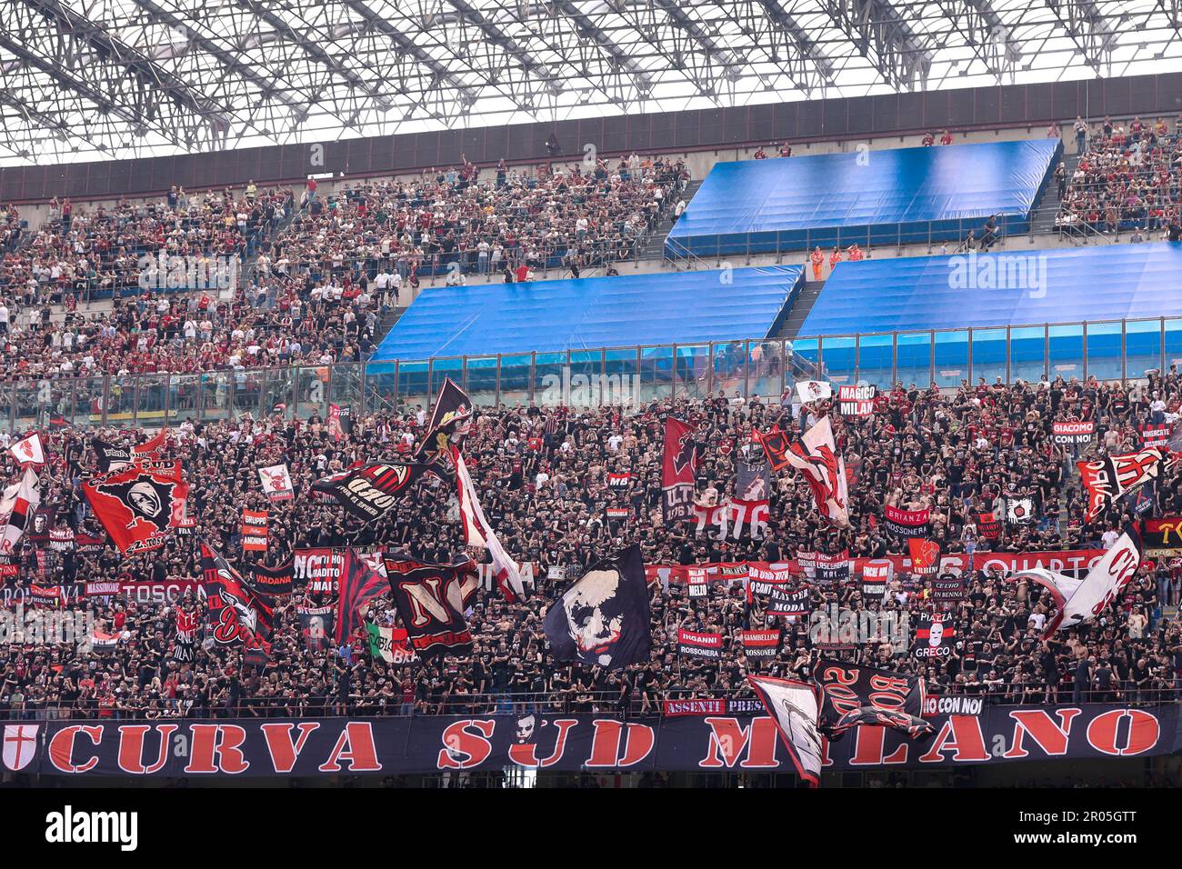 Milan, Italy. 06th May, 2023. Italy, Milan, may 6 2023: supporters of ...