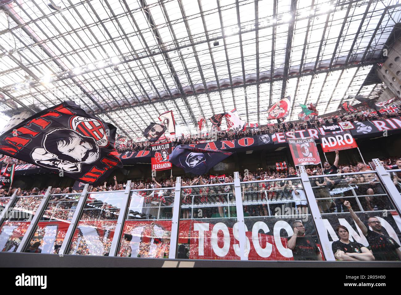 Milan, Italy. 06th May, 2023. Italy, Milan, may 6 2023: supporters of ...