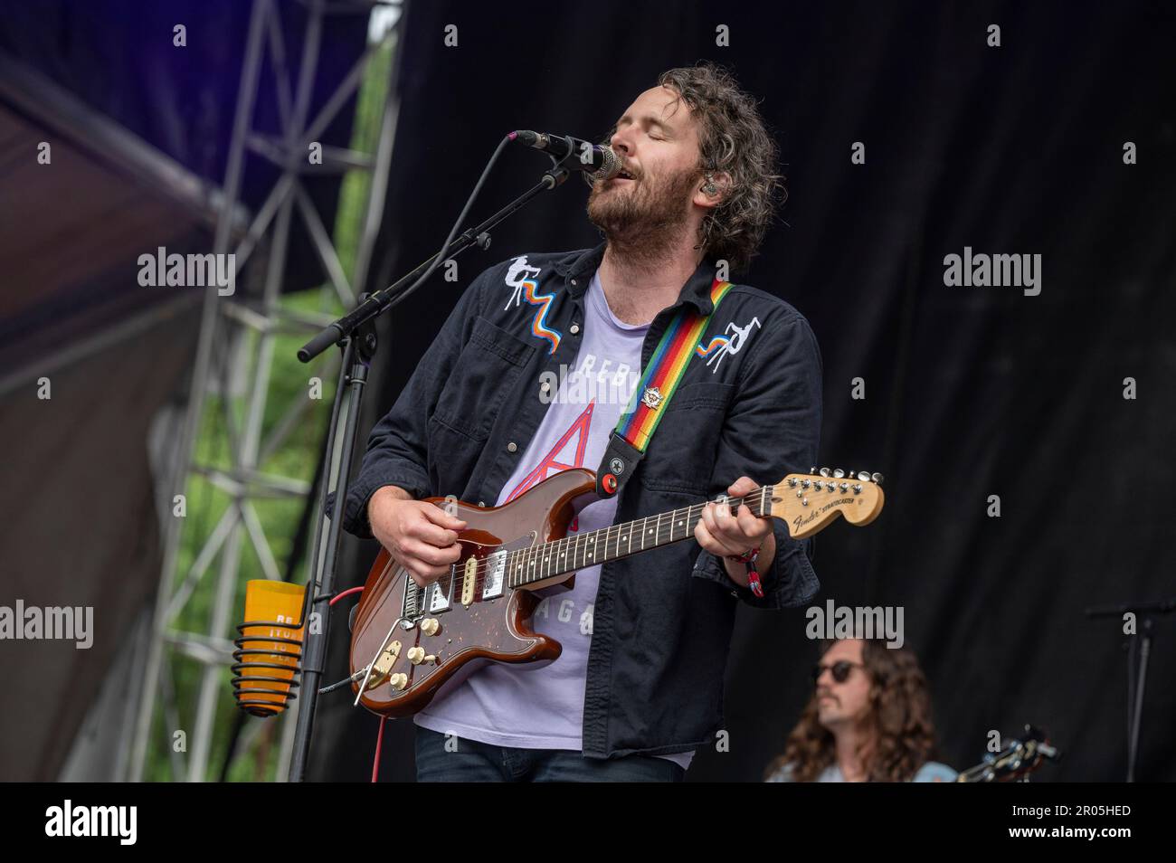 Carter King of Futurebirds performs at the Shaky Knees Music Festival ...