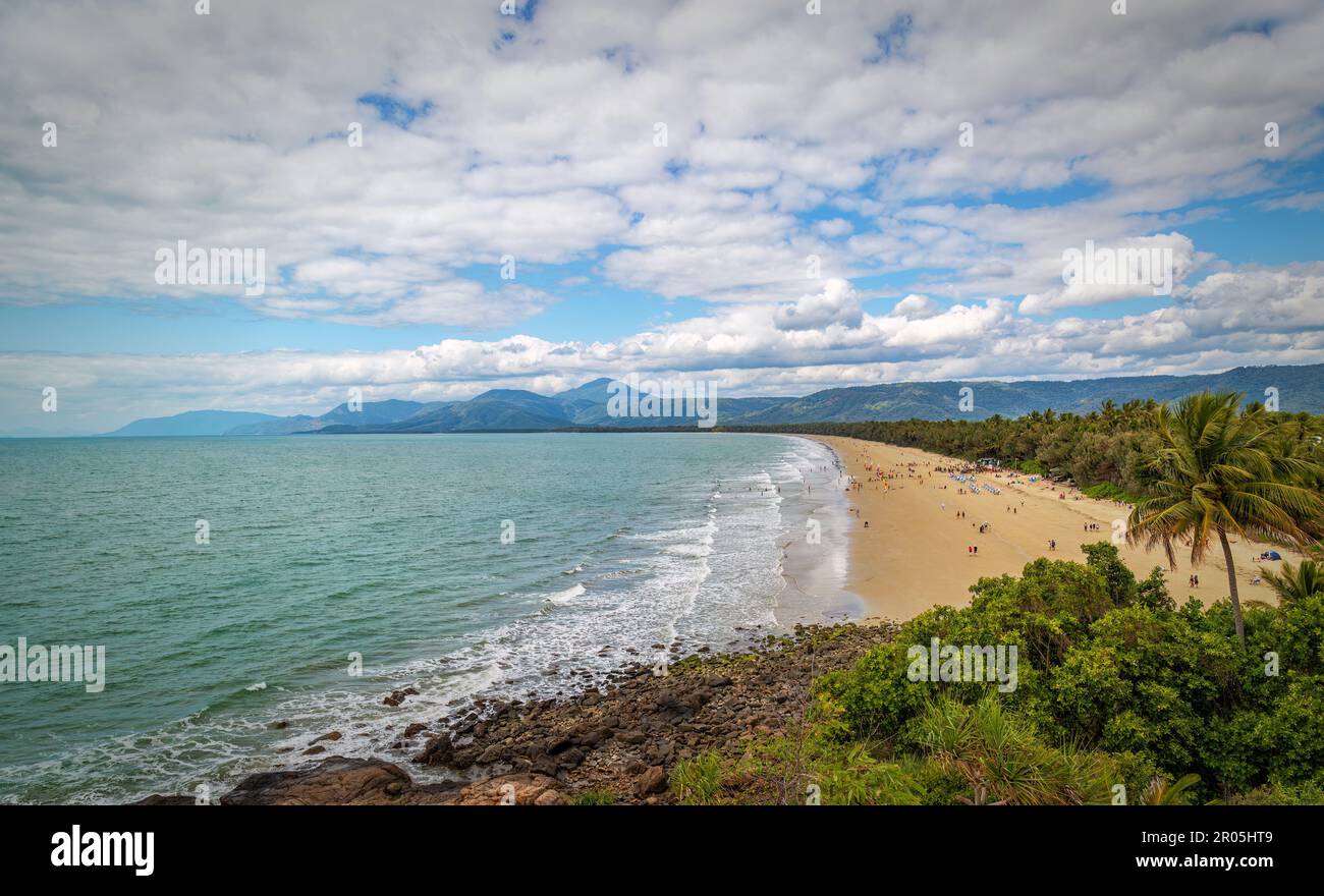 Panorama Four Mile Beach Port Douglas in Queensland Australia during ...