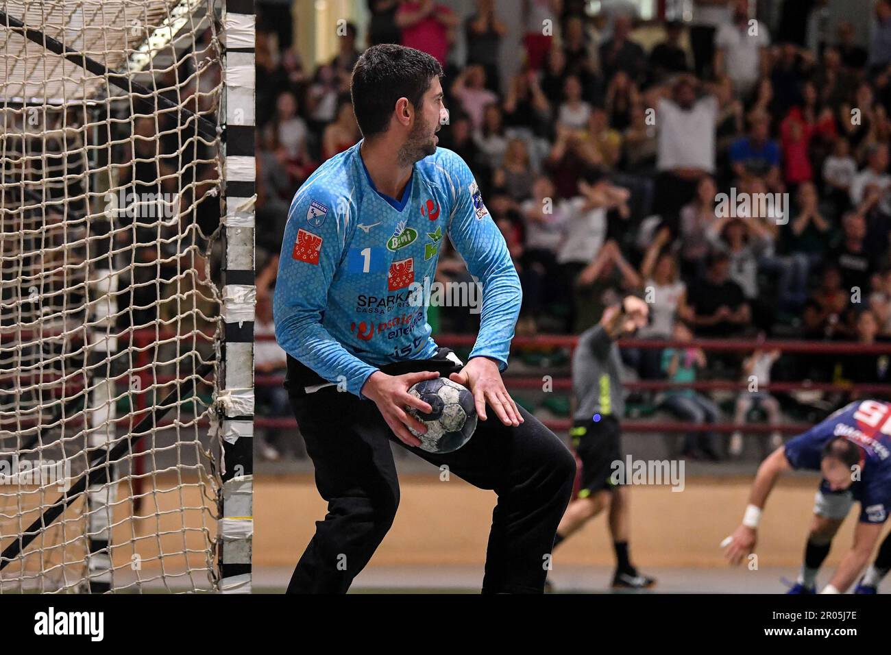Sassari, Italy. 06th May, 2023. Mate Volarevic of Brixen during Playoff ...