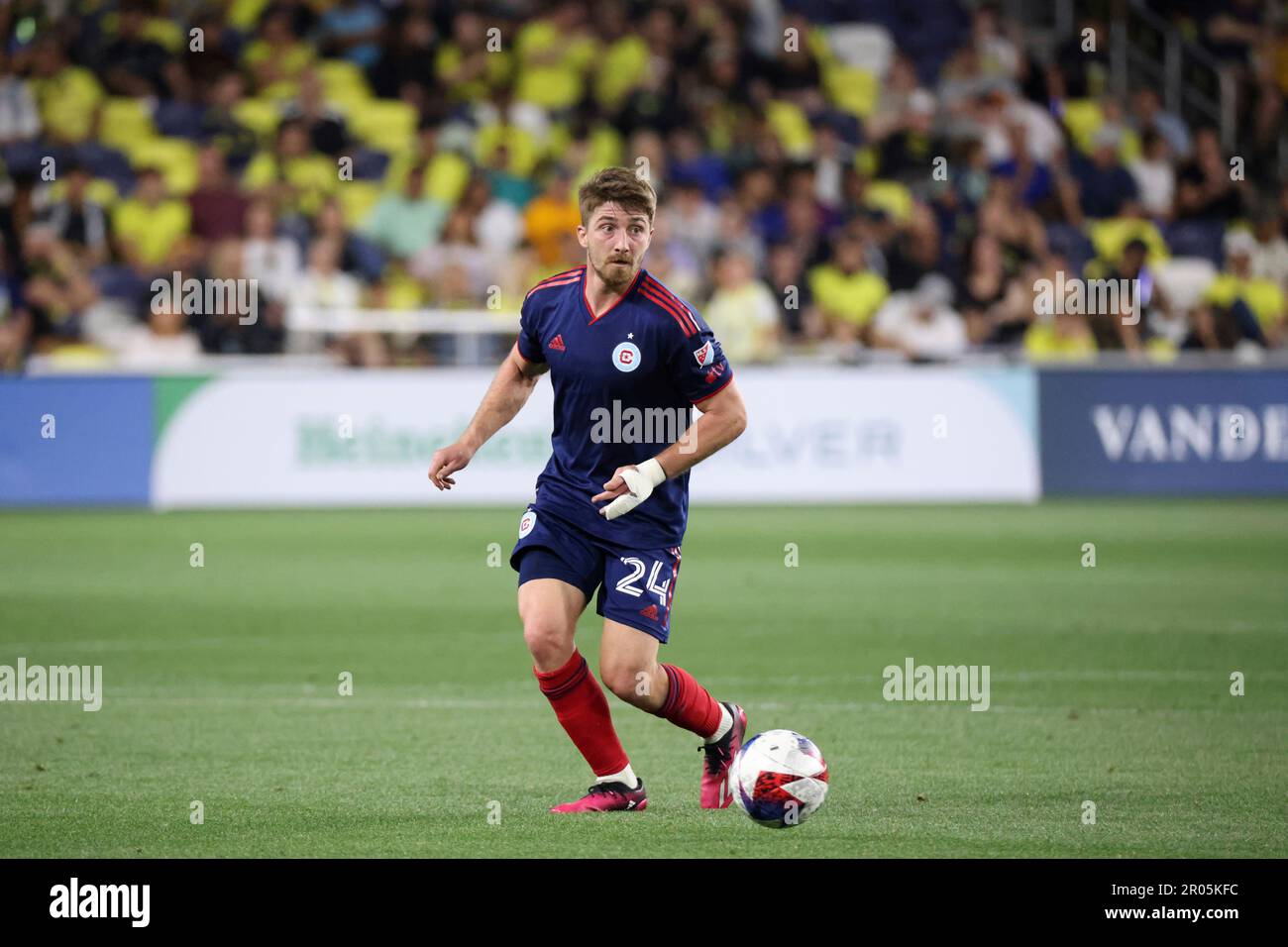 NASHVILLE, TN - MAY 06: Chicago Fire defender Jonathan Dean (24) during ...