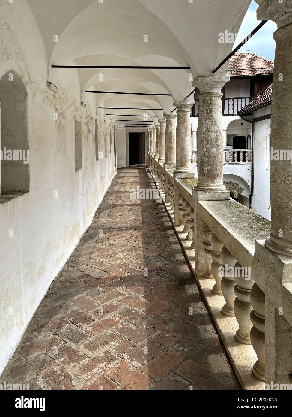 Balcony in medieval castle in Varazdin, Croatia Stock Photo - Alamy