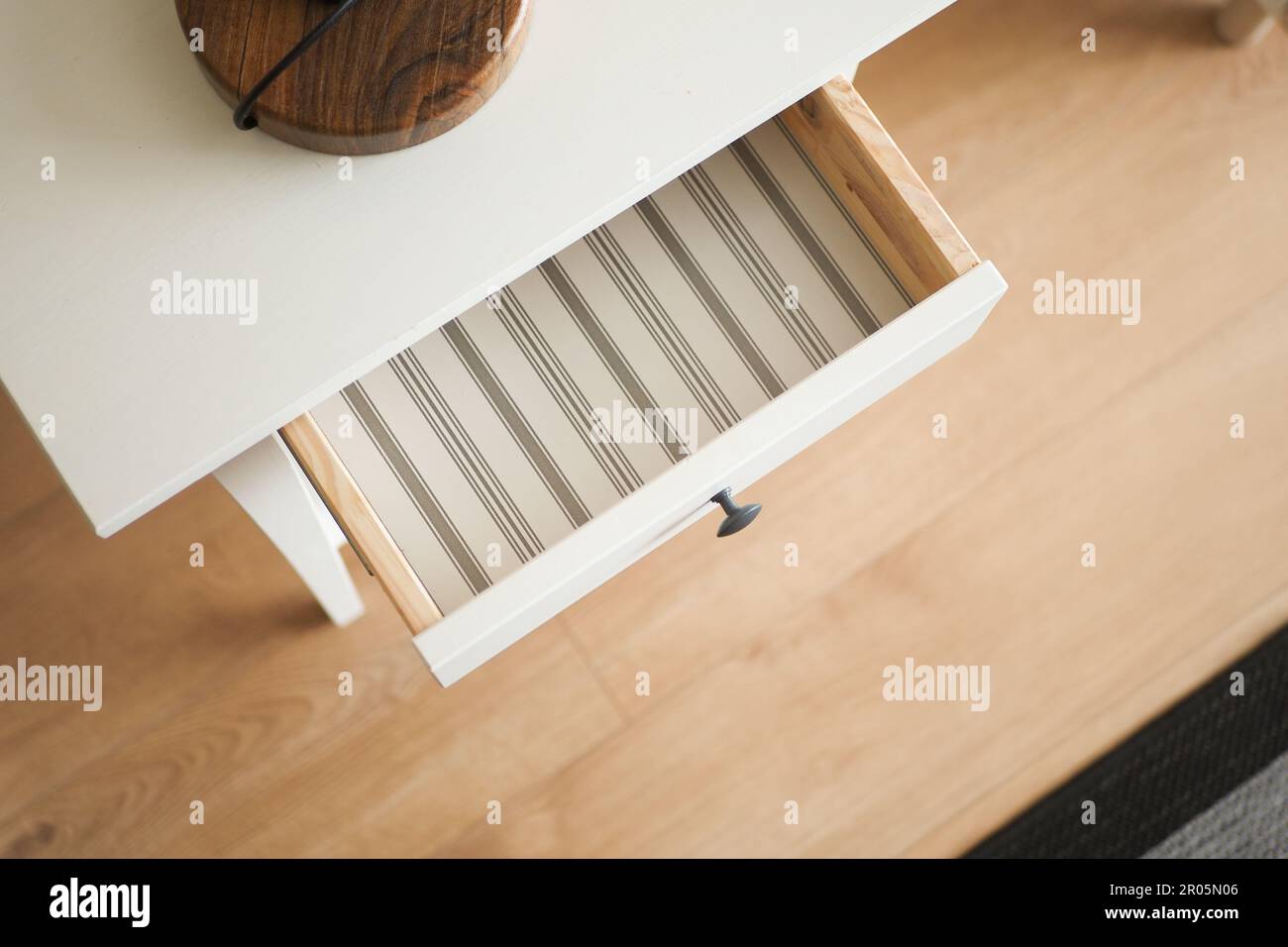 top view of a opened empty drawer Stock Photo - Alamy