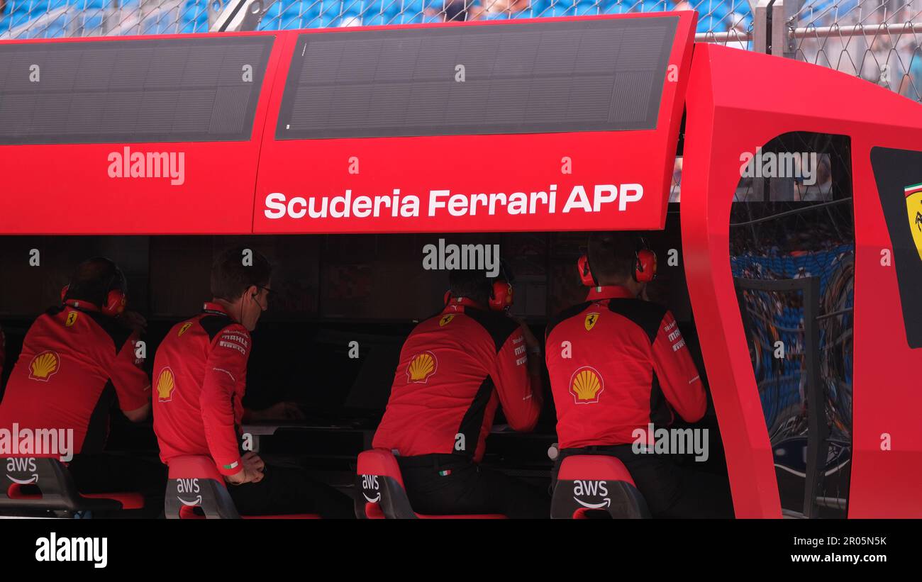 Miami, FL, USA. 6th May, 2023. MAY 6th, 2023: Scuderia Ferrari control ...