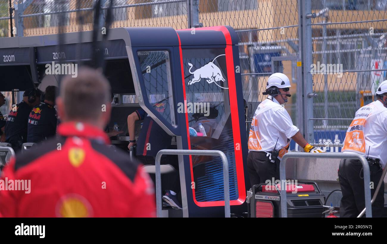 Miami, FL, USA. 6th May, 2023. MAY 6th, 2023: Red Bull control booth ...