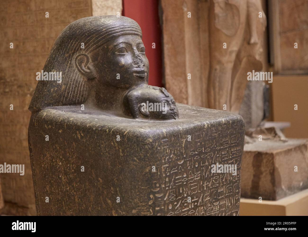 Charming Block Statue of Senmut and Queen Hatshepsut's Daughter at ...