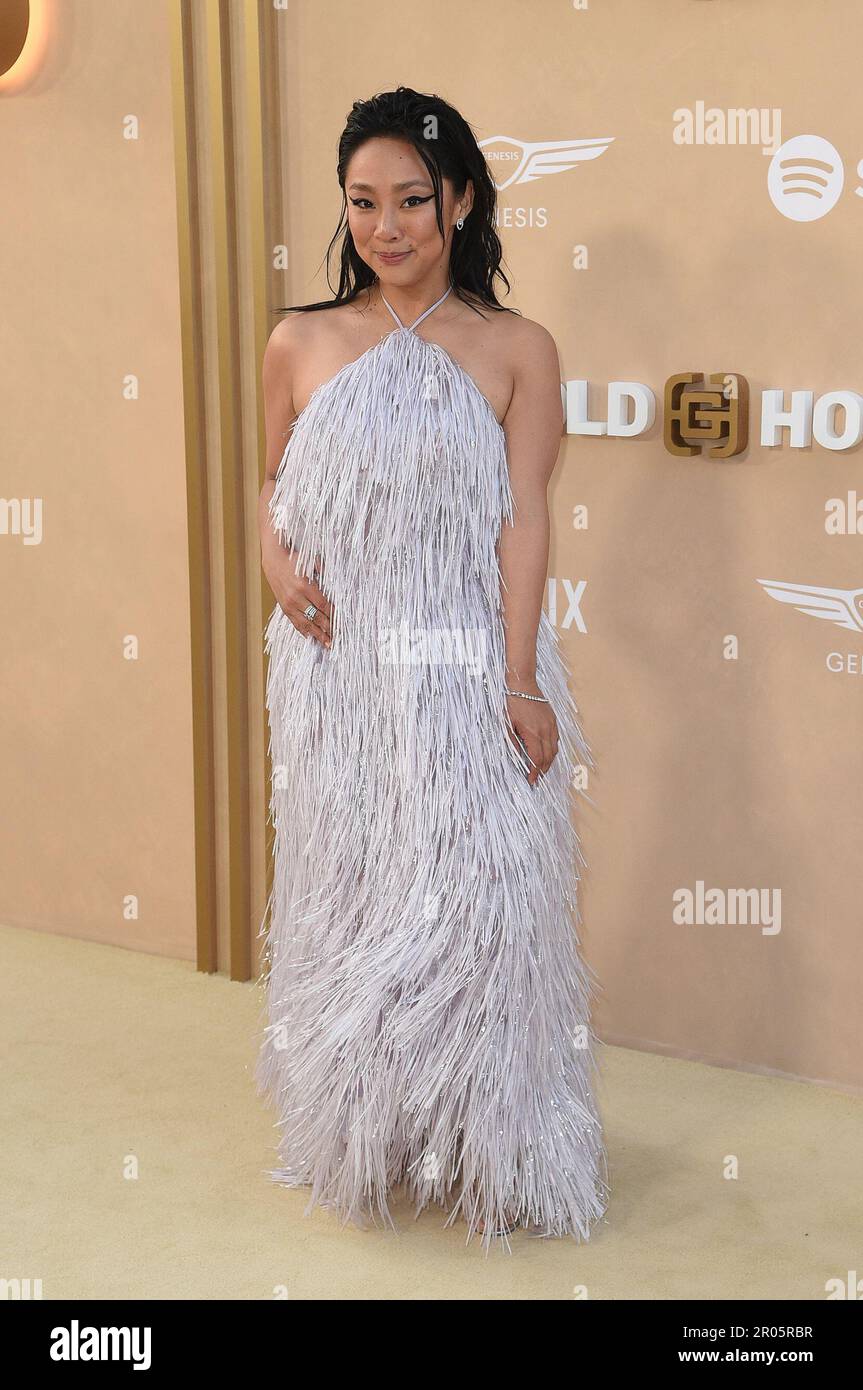 Stephanie Hsu arrives at the second annual Gold Gala on Saturday, May 6 ...