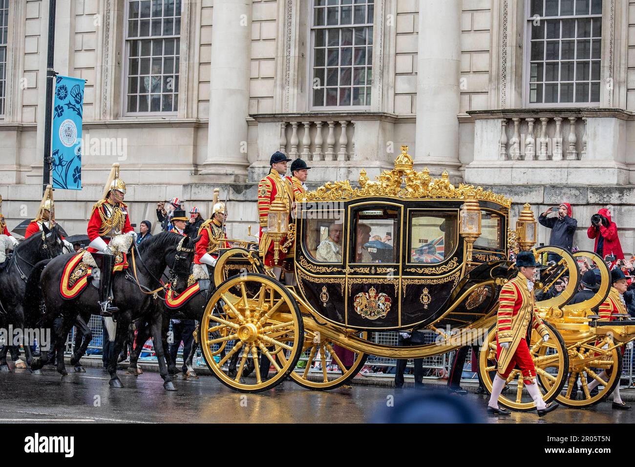 London, UK. 06th May, 2023. King Charles III and Queen Camilla are ...