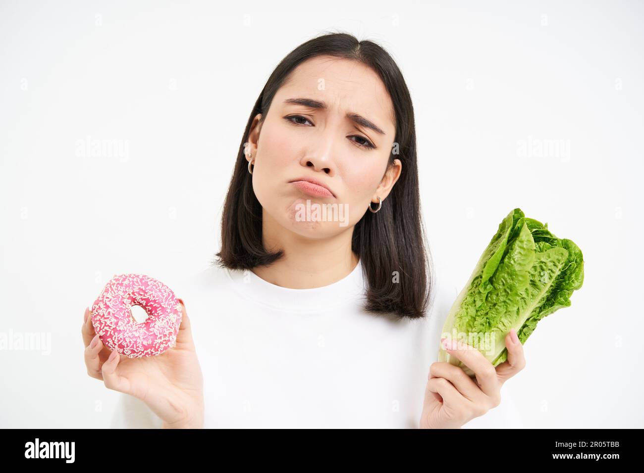 Healthy clean detox eating concept. Vegetarian, vegan, raw concept. Sad ...