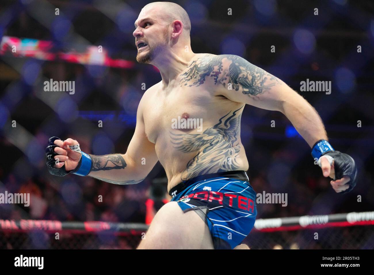 NEWARK, NJ - MAY 6: Parker Porter celebrates his victory over Braxton ...