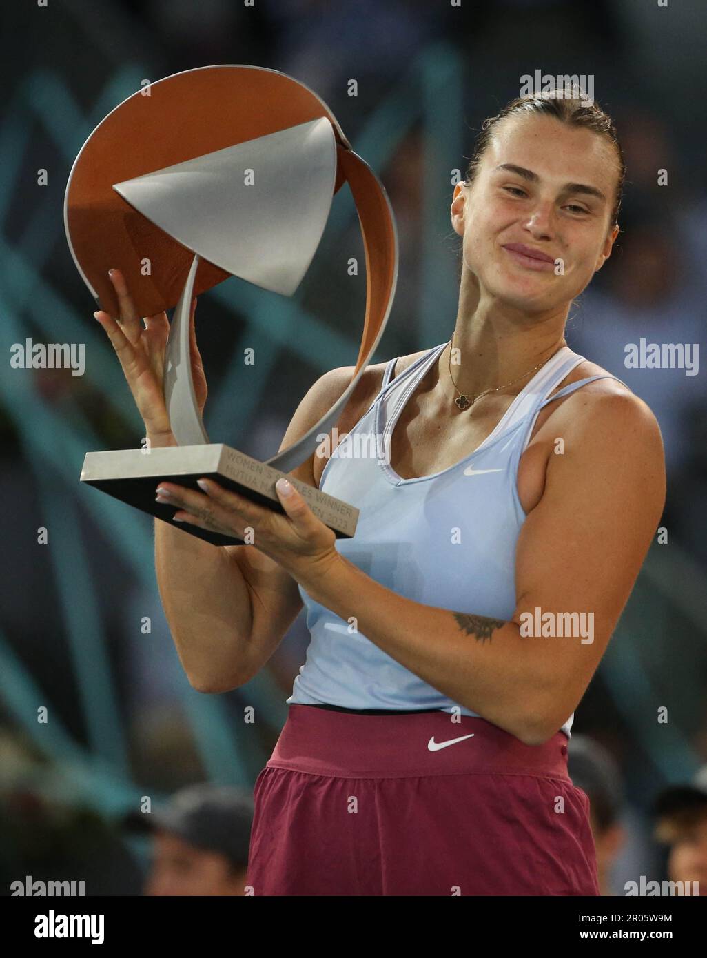 Madrid, Spain. 06th May, 2023. Aryna Sabalenka during the Mutua Madrid ...