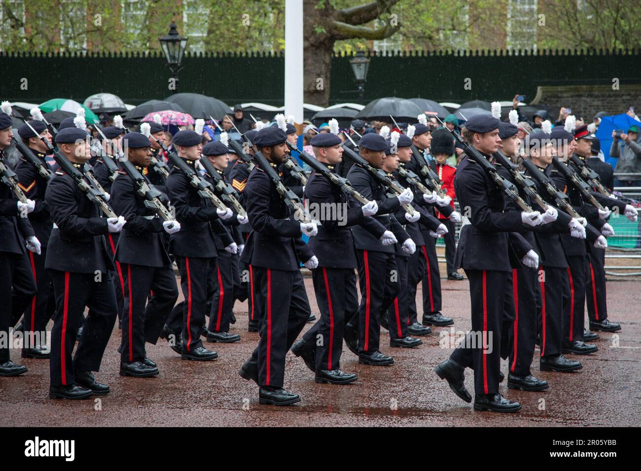 London, UK. 6th May 2023. Soldiers pass as part of the military ...