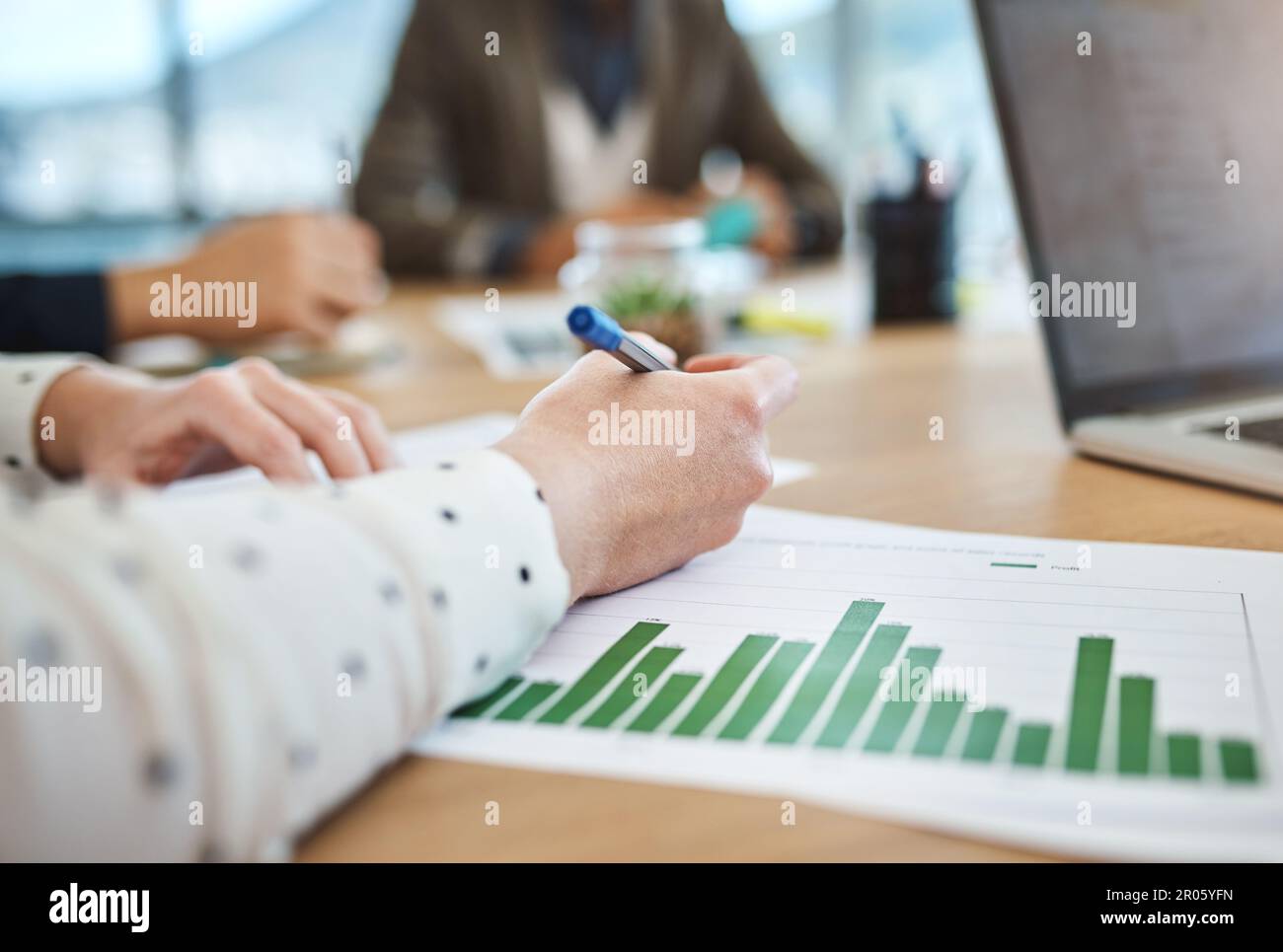 The numbers never lie in business. unrecognizable businesspeople ...